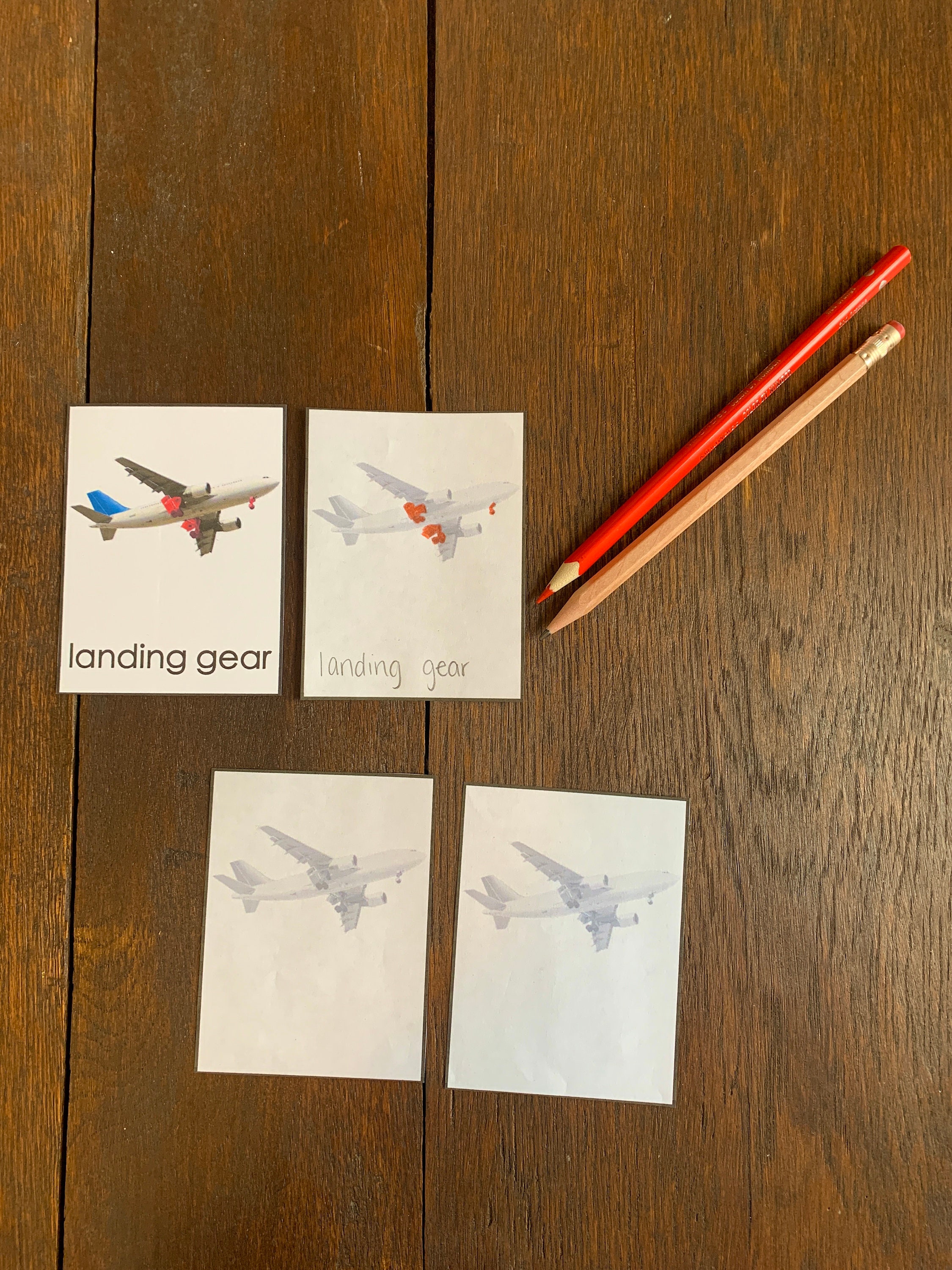 Parts of an Airplane 3-part Cards Montessori - Etsy