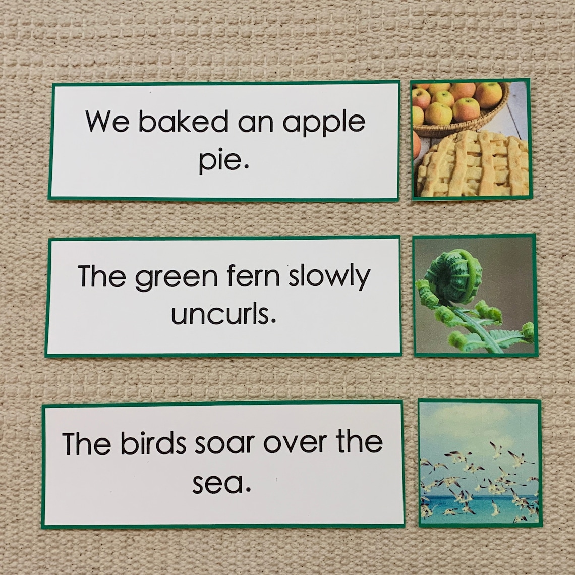 Printable Montessori Green Series Sentence Strips - Etsy