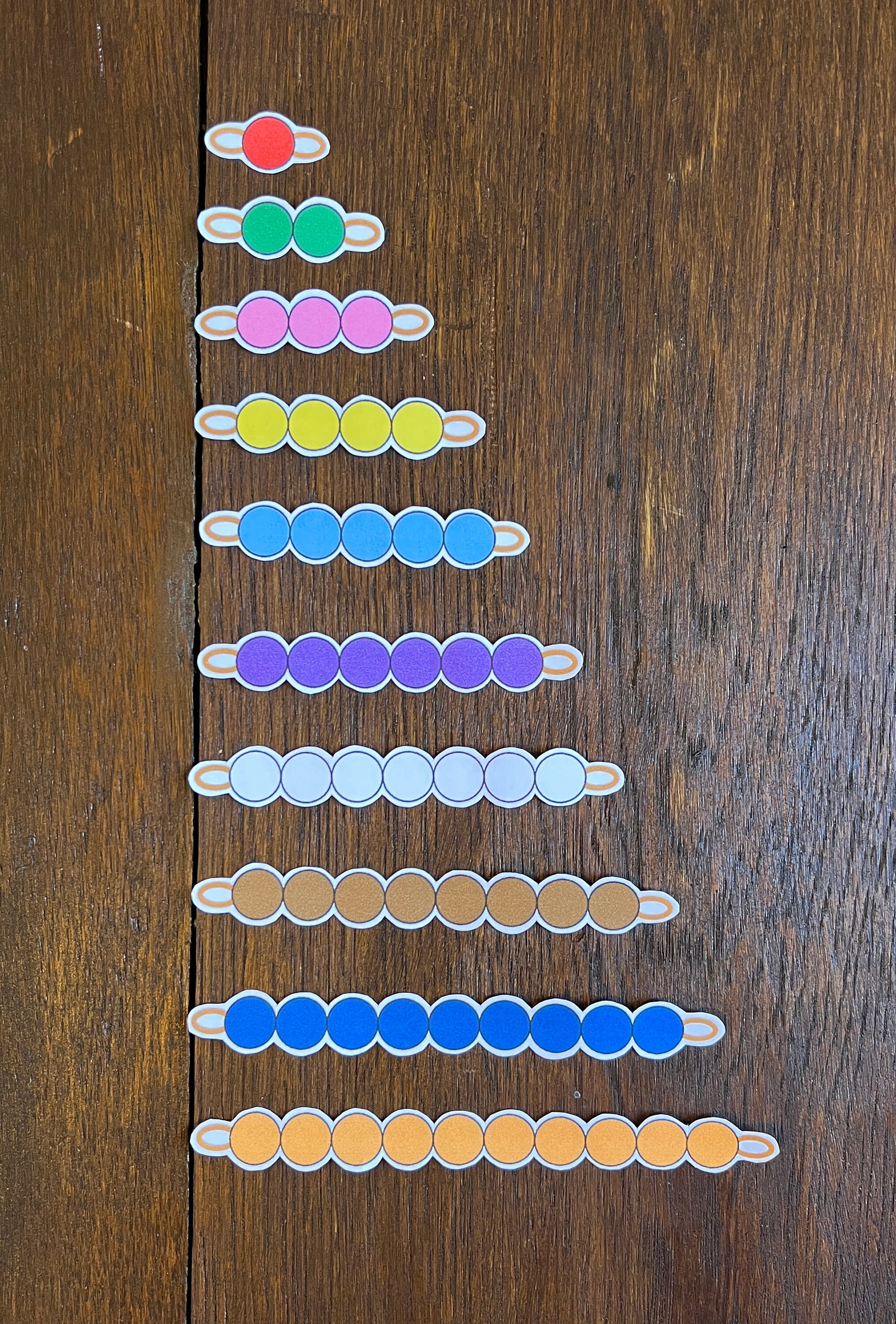 Montessori Colored Bead Bars Extensions Bundle - Etsy
