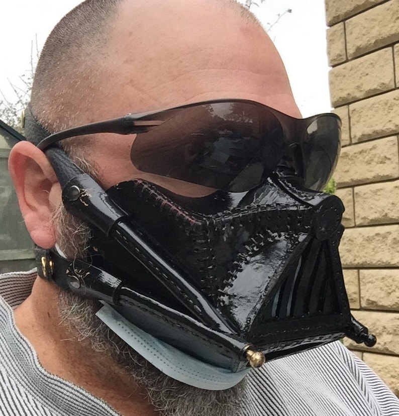 Vader Leather Half Mask - Etsy