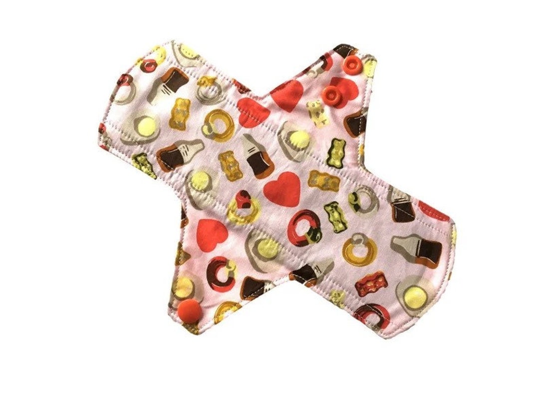 8 Light Flow Cloth Menstrual Pad Haribo Reusable Period Products - Etsy ...