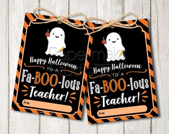 Halloween Teacher Gift Tag Printable - Teacher Halloween Gift ...