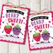 Fruit Snack Valentine Tags - Printable Valentine Fruit Snack Labels ...