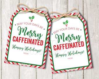 PRINTABLE Coffee Gift Tag -- Teacher Christmas Gift Coffee Gift Tag ...