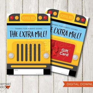 Bus Driver Gift - Bus Driver Appreciation - Bus Driver Thank You Card ...