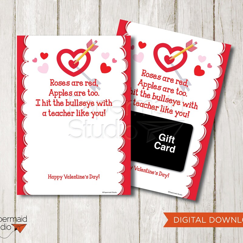 Teacher Valentine Card - Etsy