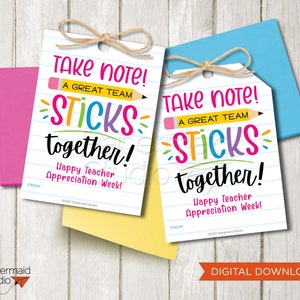 Teacher Appreciation Gift Tag Printable Staff Appreciation Gift Sticky ...