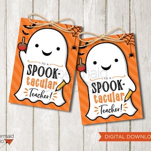 Halloween Teacher Gift Tag Printable - Teacher Halloween Gift ...