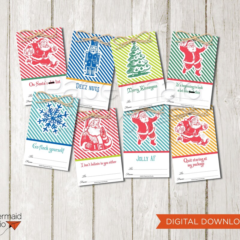 Funny Christmas Tags - Etsy