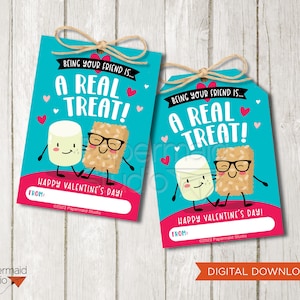 Crispy Rice Treat Valentine Tags - Printable Rice Crispy Valentine Wrap ...