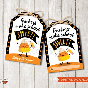 Teacher Halloween Gift Tag Printable - Halloween Teacher Gift Tag ...
