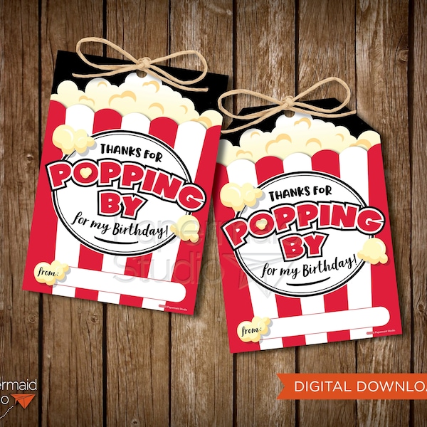 Thanks for Popping by Stickers - Etsy