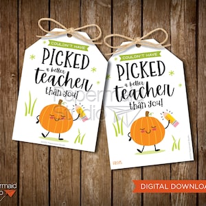 Halloween Teacher Gift Tag Printable Teacher Halloween Tag - Etsy