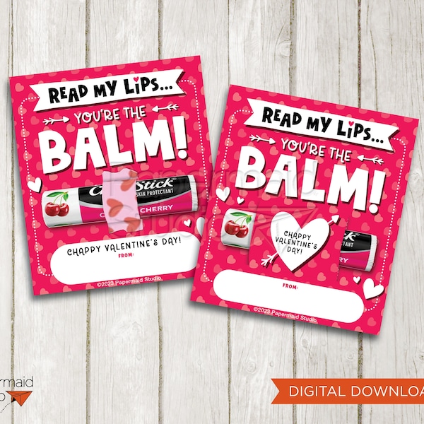 Lip Gloss Valentine Card - Etsy