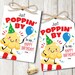 Popcorn Birthday Tag Printable Happy Birthday Popcorn Gift Tag Just ...