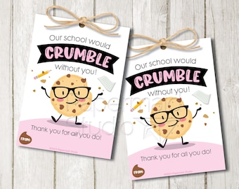 Teacher Appreciation Gift - Printable Cookie Tags - Teacher ...
