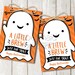 Halloween Gift Tag for Coffee - Teacher Halloween Hang Tag - Ghost ...