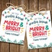 Teacher Christmas Gift Tag Printable - Teacher Christmas Card - Teacher ...