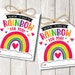 Rainbow Valentine Tag Printable - Valentine Rainbow Label - Rainbow ...