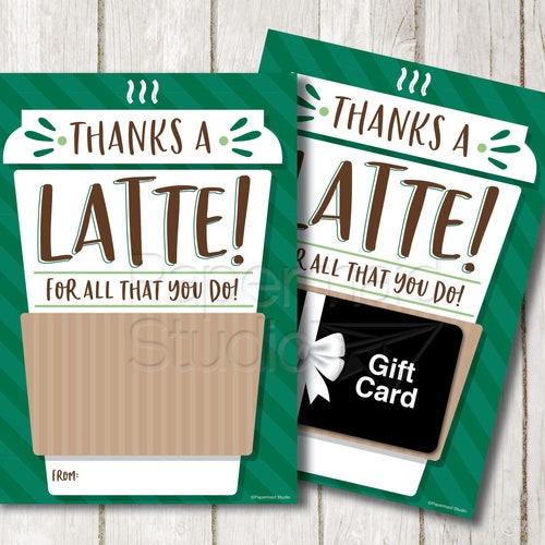 PRINTABLE Thanksgiving Coffee Gift Card Holder Teacher - Etsy