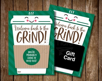 First Day of School Coffee Gift Card Holder / Back to School Coffee ...