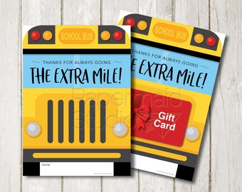 Bus Driver Appreciation Card Printable / Bus Driver Thank You Card ...