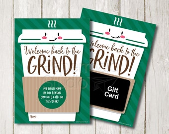 First Day of School Coffee Gift Card Holder / Back to School Coffee ...