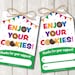Cookie Thank You Tags Printable - Cookie Booth Thank You Note - Cookie ...