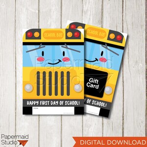 Back to School Bus Driver Card Printable - Welcome Back Bus Driver Gift ...
