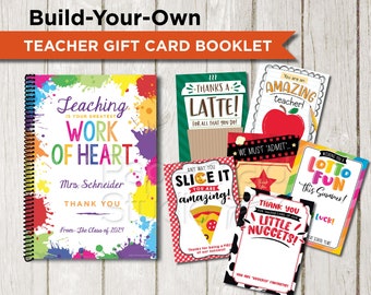 Printable Teacher Gift Card Book Teacher Appreciation Gift Back to ...