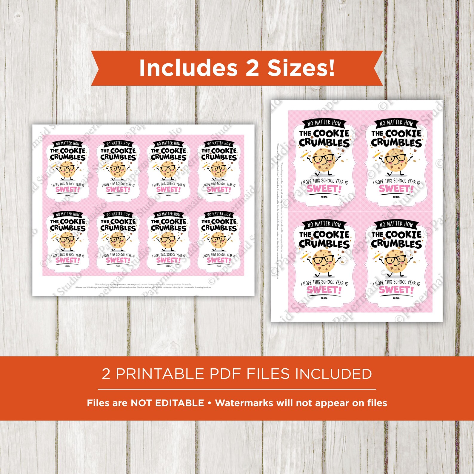 Back to School Cookie Tags - First Day of School Teacher Gift ...