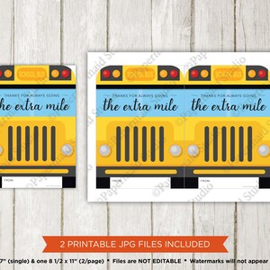 Bus Driver Gift - Bus Driver Appreciation Card Printable - Bus Driver ...