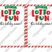 Printable Lottery Ticket Christmas Card Teacher Christmas Gift Card ...