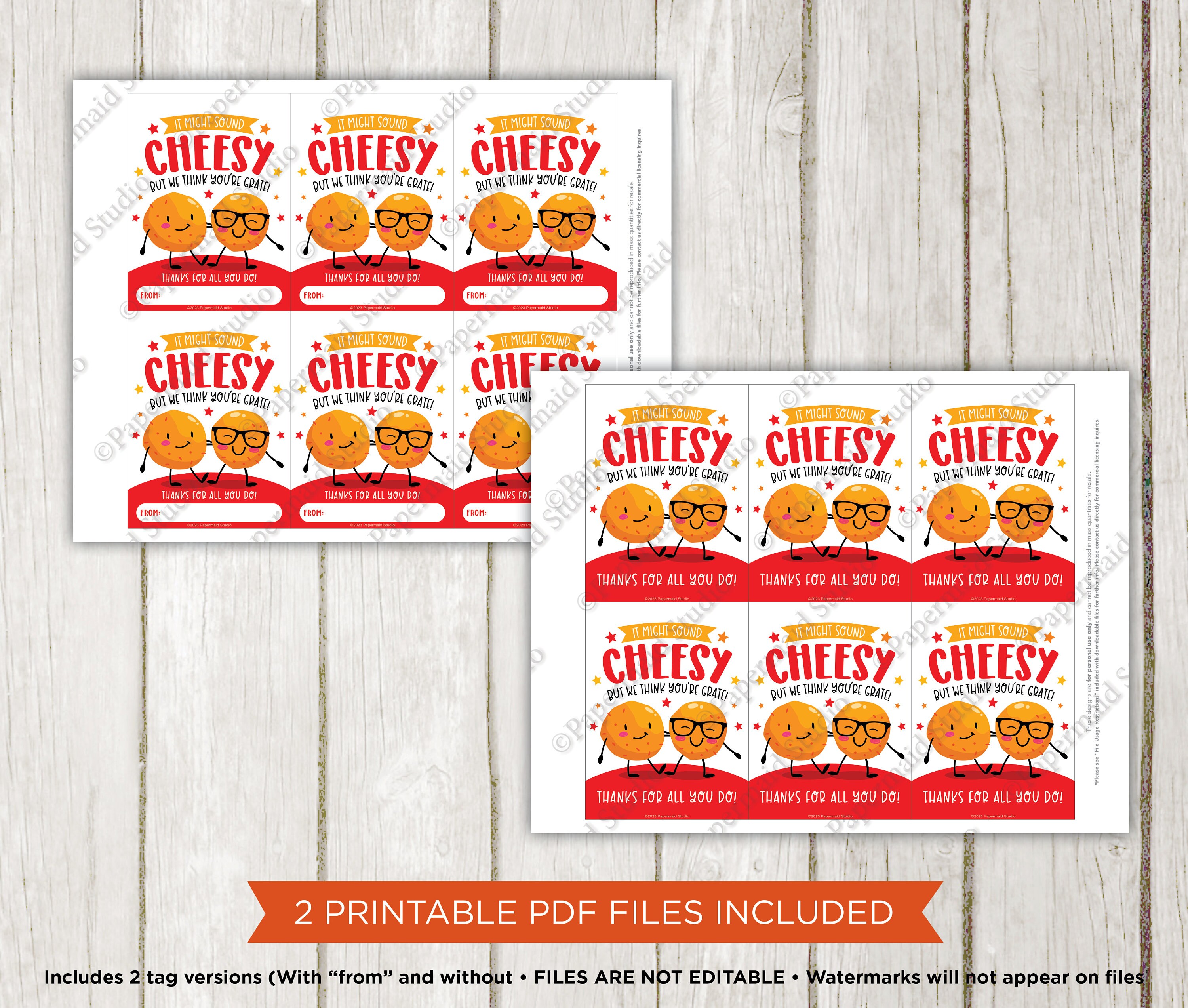 Teacher Appreciation Cheeseball Tag Printable - Employee Appreciation ...