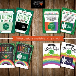 St. Patrick's Day Coffee Gift Card Holder PRINTABLE - Shamrock Coffee ...