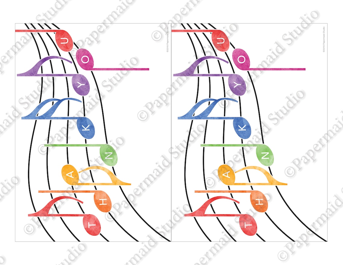 PRINTABLE Music Teacher Thank You Card Printable Music - Etsy Canada