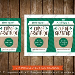 Paraprofessionals Thank You Card - Coffee Gift Card Holder - Teacher ...