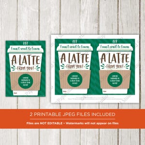 Teacher Coffee Gift Card Holder Printable - Teacher Back to School Gift ...