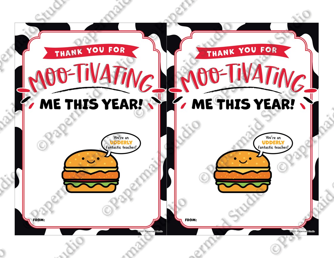 PRINTABLE Teacher Thank You Card Chicken Chick Gift Card | Etsy