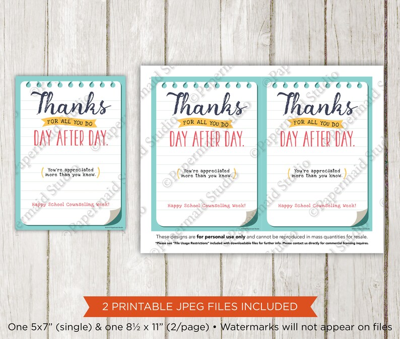 School Counseling Week Card - Printable School Counselor Appreciation ...