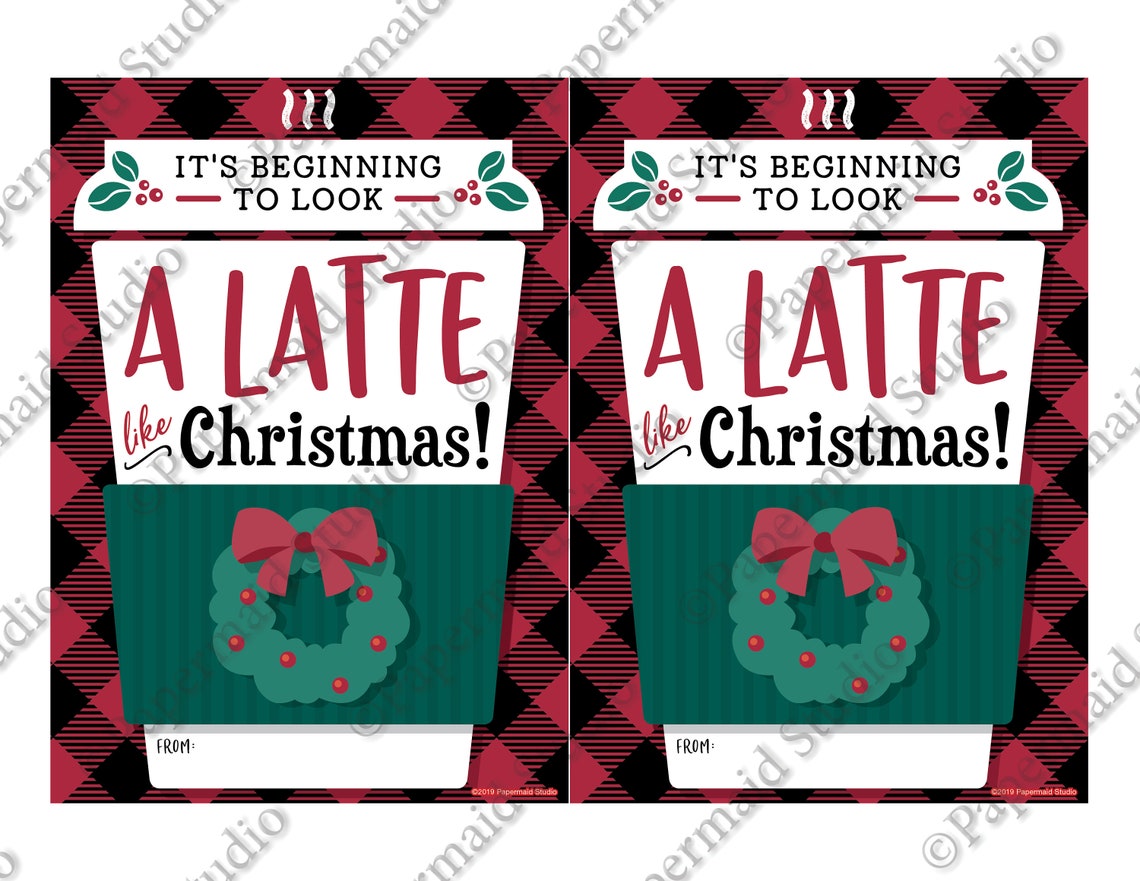 PRINTABLE Christmas Coffee Gift Card Holder Teacher - Etsy