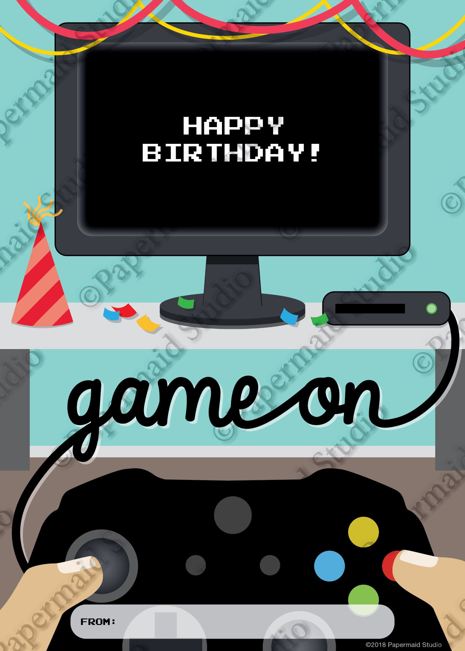 PRINTABLE Video Game Gift Card Holder Video Gamer Birthday - Etsy
