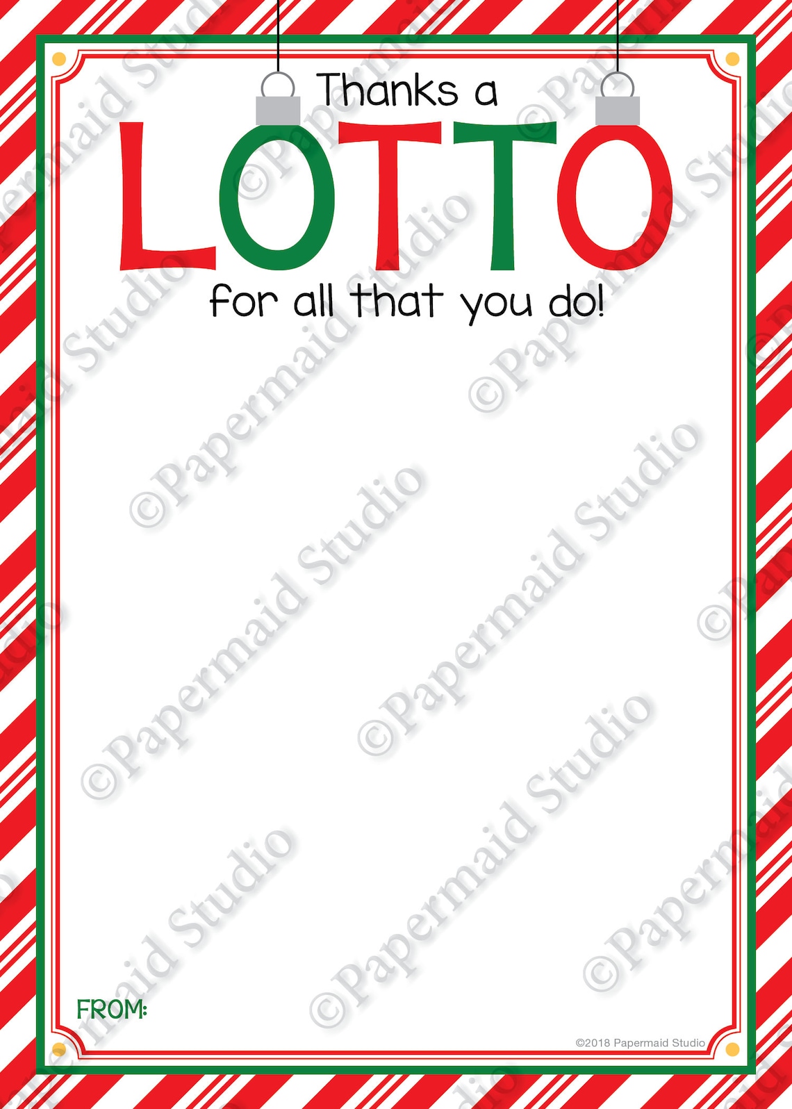 Printable Teacher Lottery Ticket Christmas Card Teacher - Etsy