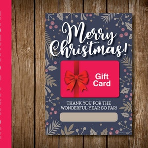 PRINTABLE Teacher Christmas Gift Card Holder -- Winter Break Card ...