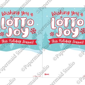 Printable Lottery Ticket Christmas Card - Teacher Christmas Gift Card ...