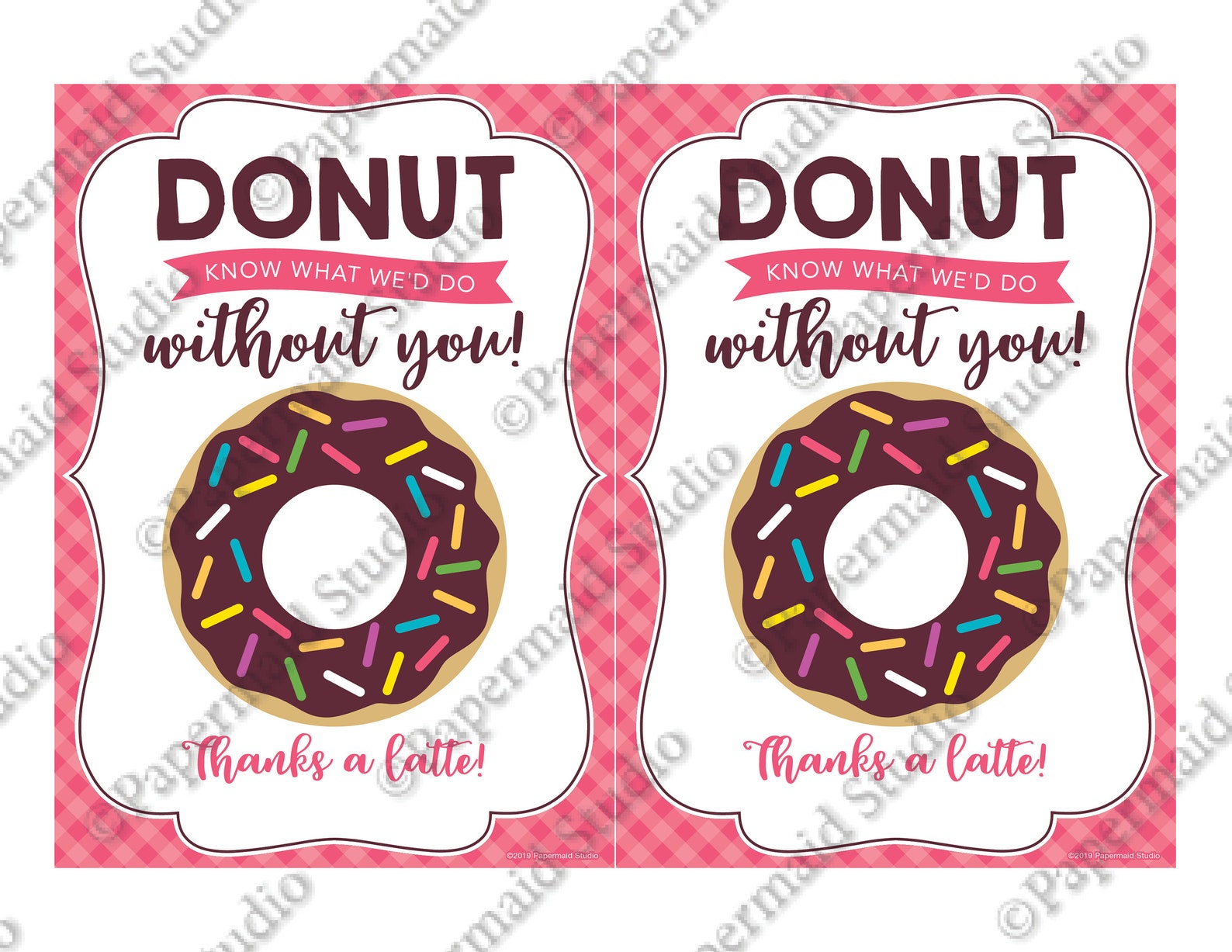 PRINTABLE Teacher Donut Gift Card Holder Teacher Thank You - Etsy