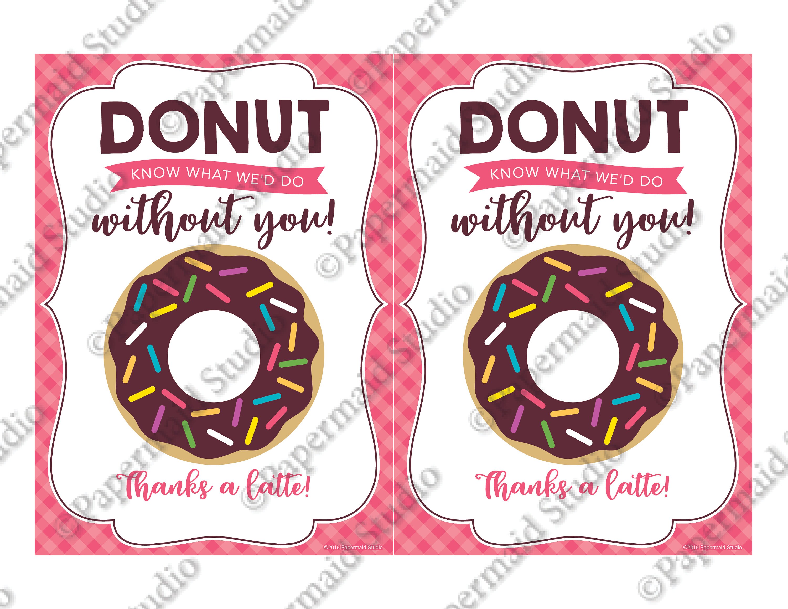 PRINTABLE Teacher Donut Gift Card Holder Teacher Thank You | Etsy
