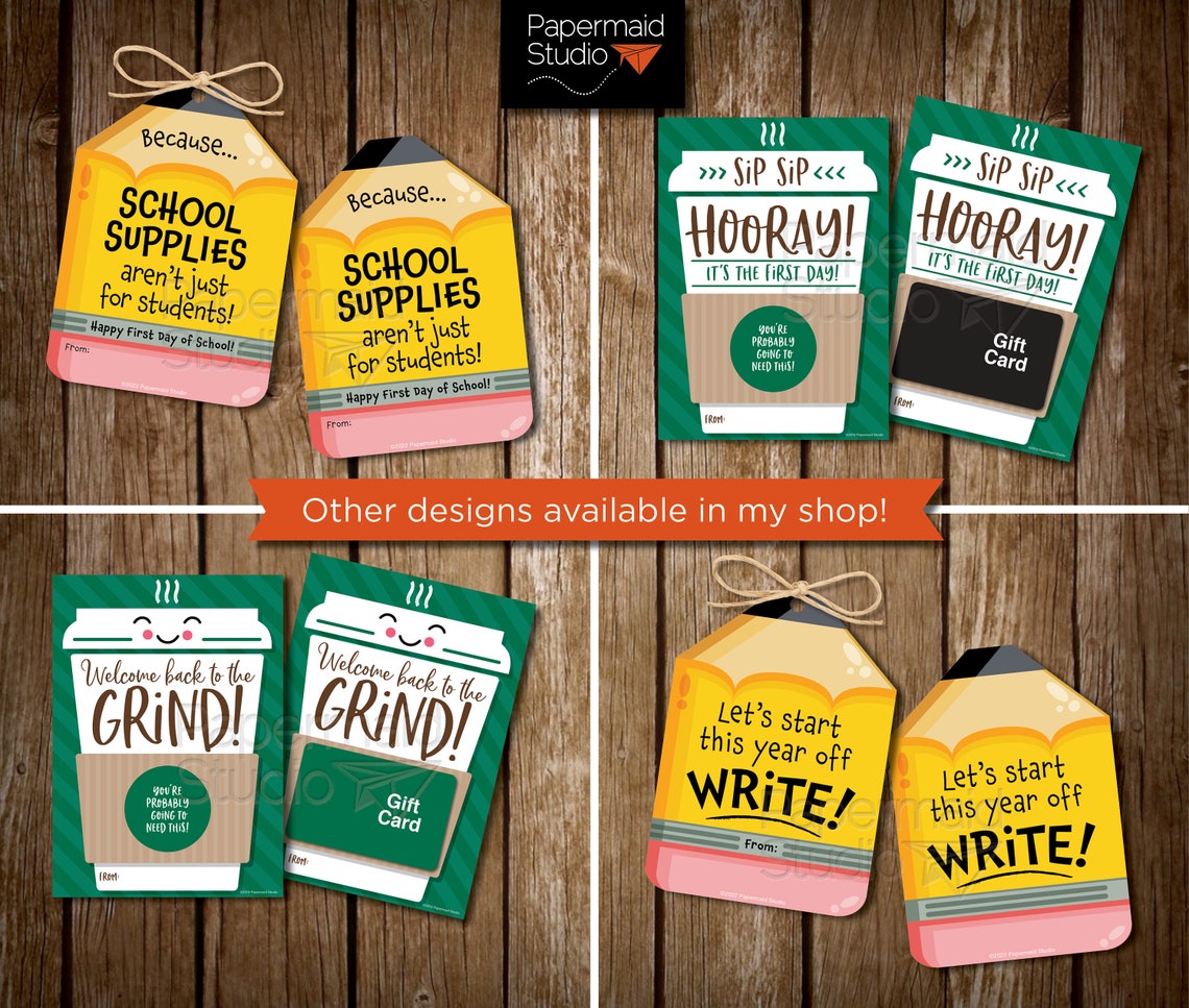 Back to School Card Printable Teacher Card First Day of - Etsy