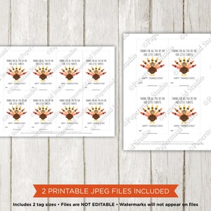 Teacher Thanksgiving Gift Tag Printable School Teacher Thanksgiving ...