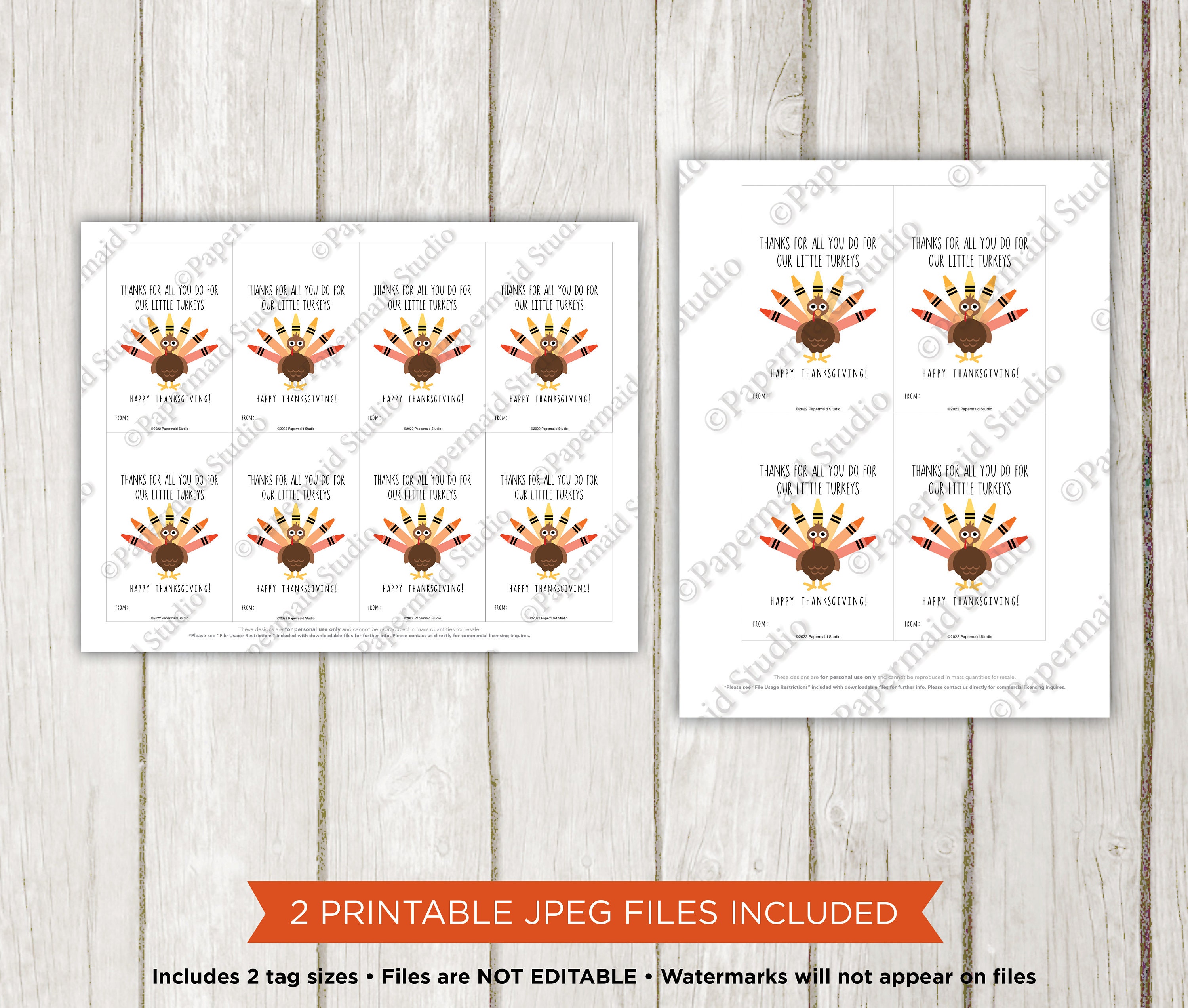 Teacher Thanksgiving Gift Tag Printable - School Teacher Thanksgiving ...